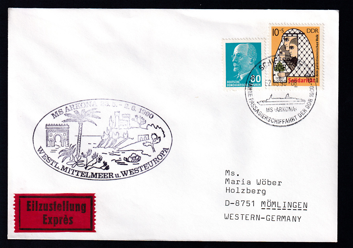 SCHIFFSPOST DDR MS >ARKONA